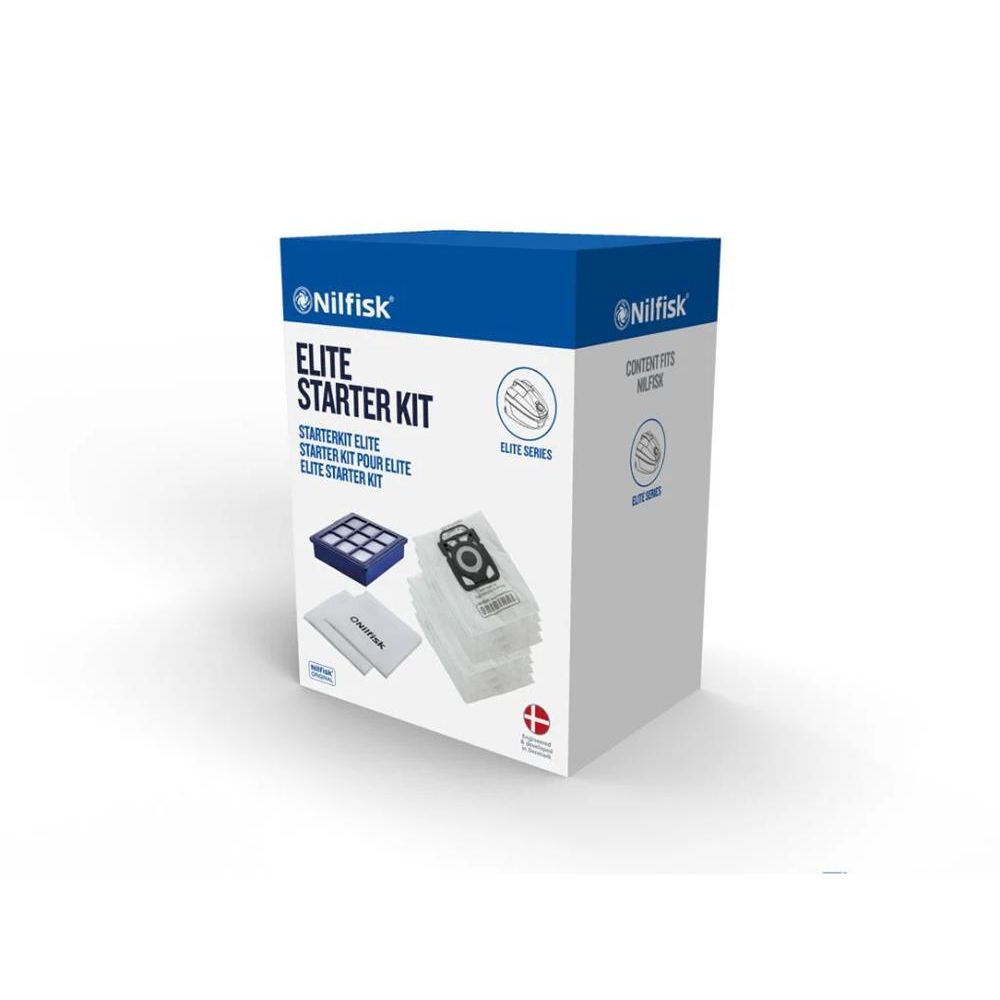 Starterkit til Elite model til din støvsuger - 1 Hepa14 filter - 2 for-filtre - 8 poser