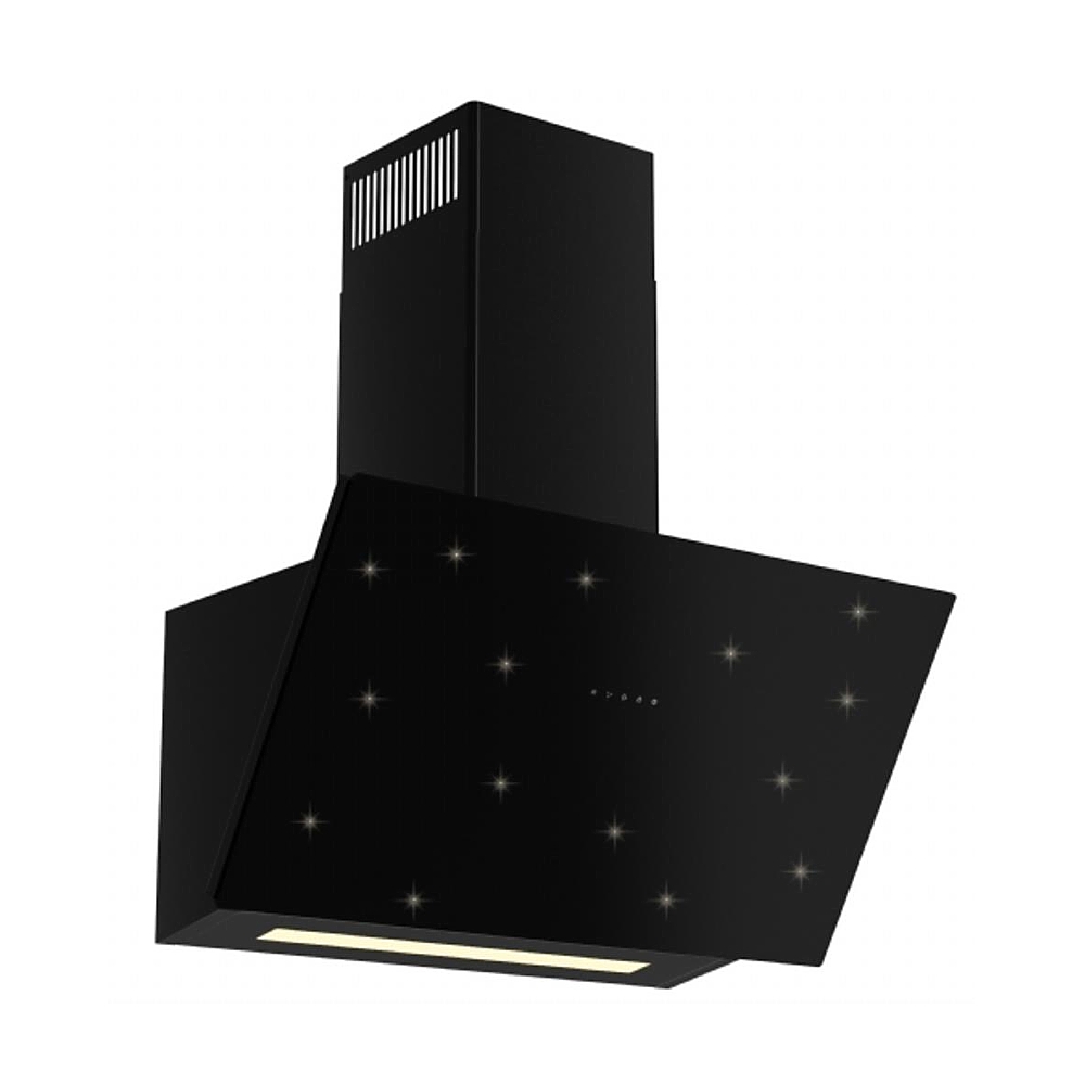 Silverline SM 3475-60 SR STAR sort væghængt emhætte m/dekorationslys